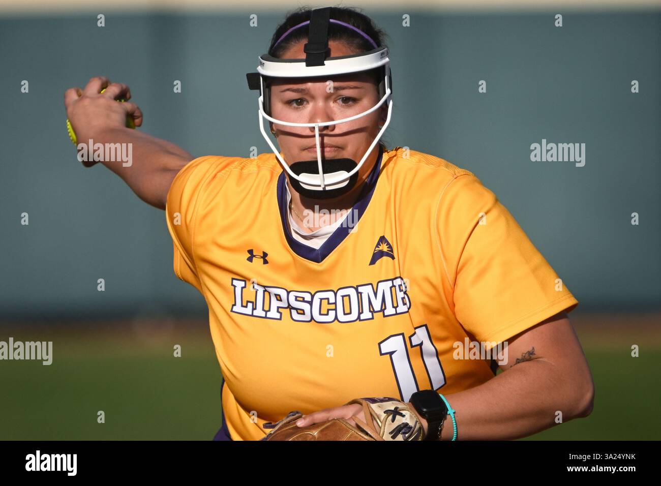 Lipscomb's Laine Barefoot (11) pitches against Bucknell in an NCAA ...