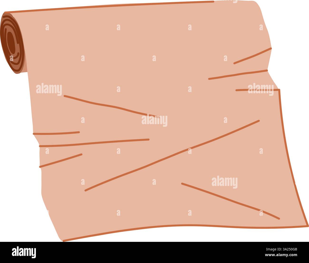 roll parchment paper cartoon vector illustration Stock Vector Image ...