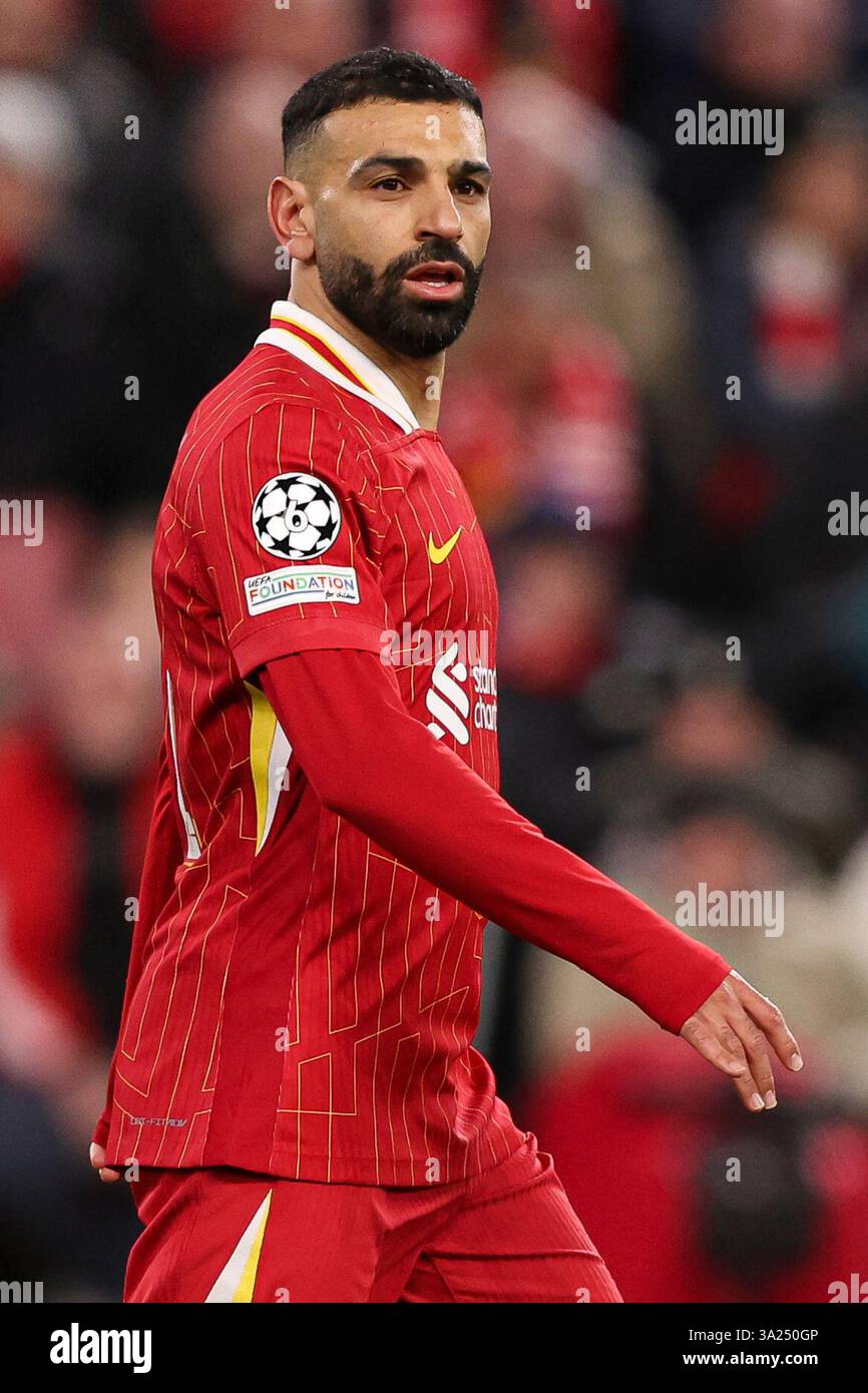 Liverpool, UK. 11th Mar, 2025. Mohamed Salah of Liverpool during the ...