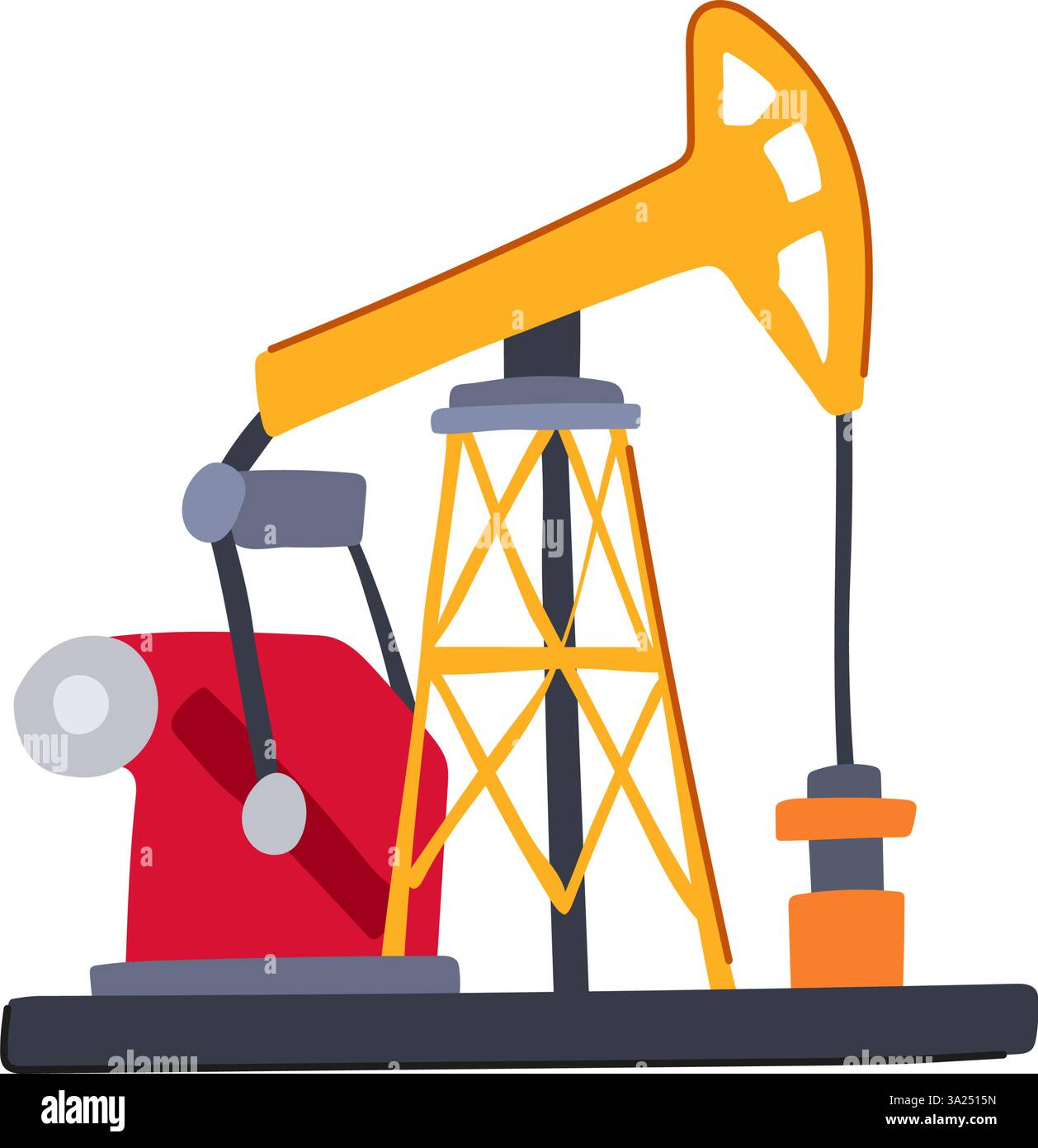 exploration oil rig cartoon vector illustration Stock Vector Image ...