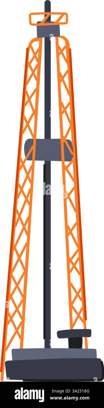 petroleum oil rig cartoon vector illustration Stock Vector Image & Art ...