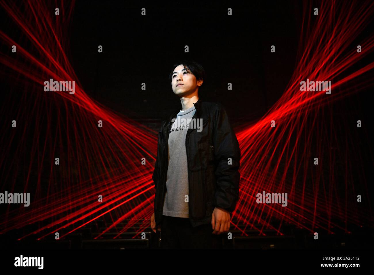 Japanese artist Shohei Fujimoto poses for a photo during an expert of ...