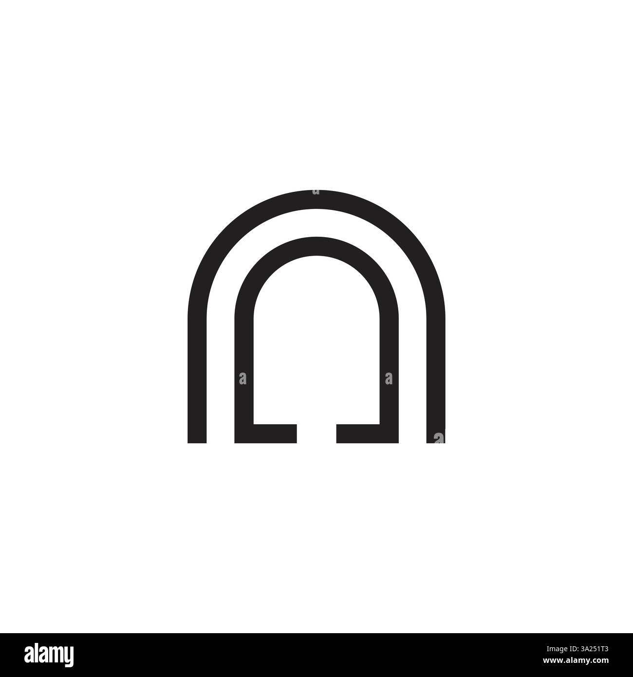 Logo tunnel line minimalist with blank background Stock Vector Image ...