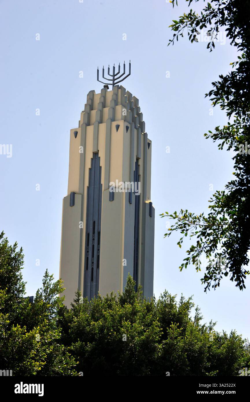 Jewish, temple, art deco, architecture, tower, Pico Blvd., Los Angeles ...