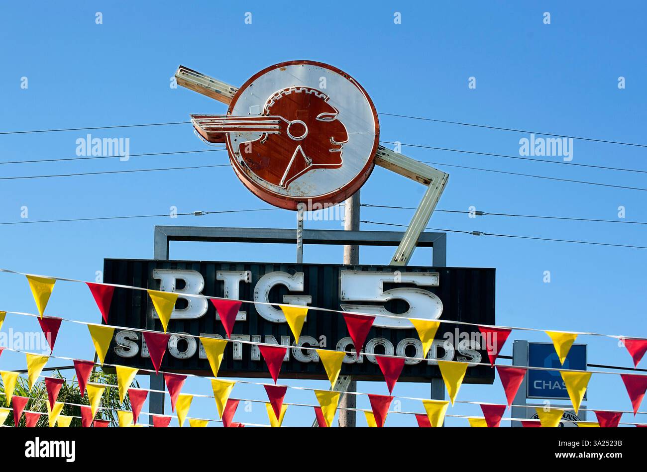 Old Pontiac sign at shopping center on Crenshaw near Baldwin Hills, Los ...