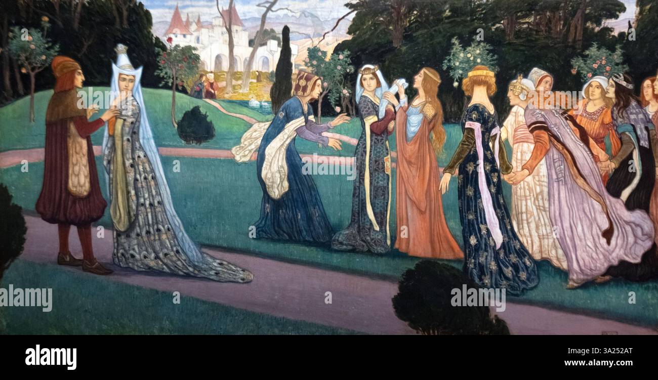 Aladar Korosfoi-Kriesch: "The Story of Klara Zach I" (1911 Stock Photo ...