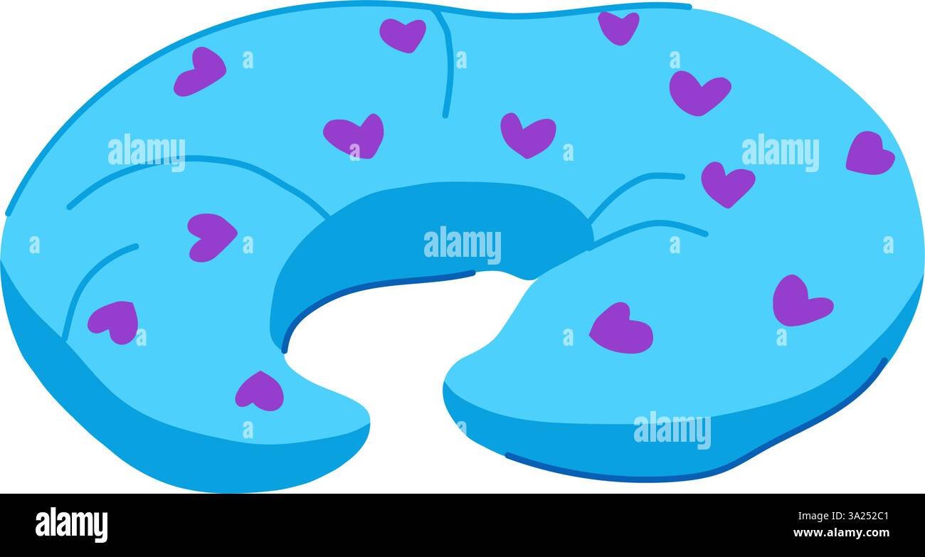 baby nursing pillow cartoon vector illustration Stock Vector Image ...