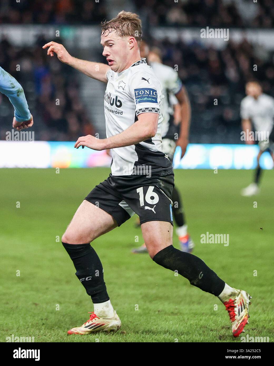 #16, Liam Thompson of Derby County in action during the Sky Bet Championship match between Derby ...