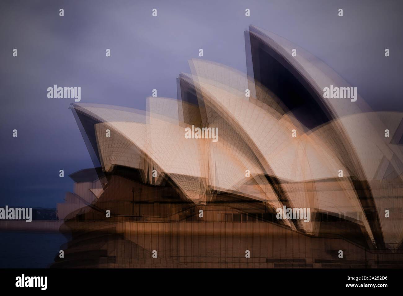 Sydney, Australia. Sunday, 12th August 2021. Multiple exposures of The ...