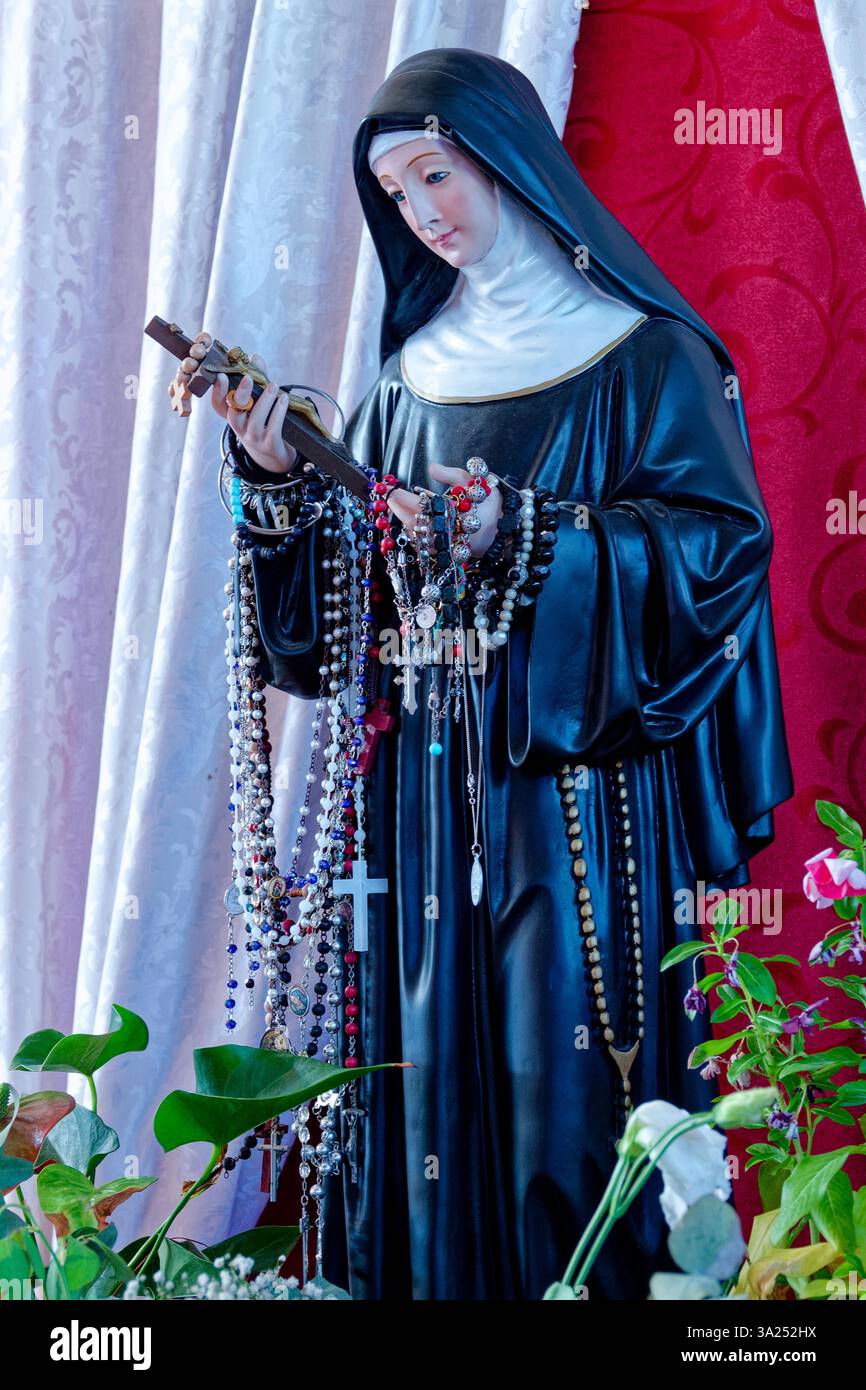 Cosenza, ITALY - 10-31-2024: Statue of Saint Rita of Cascia, Patroness ...