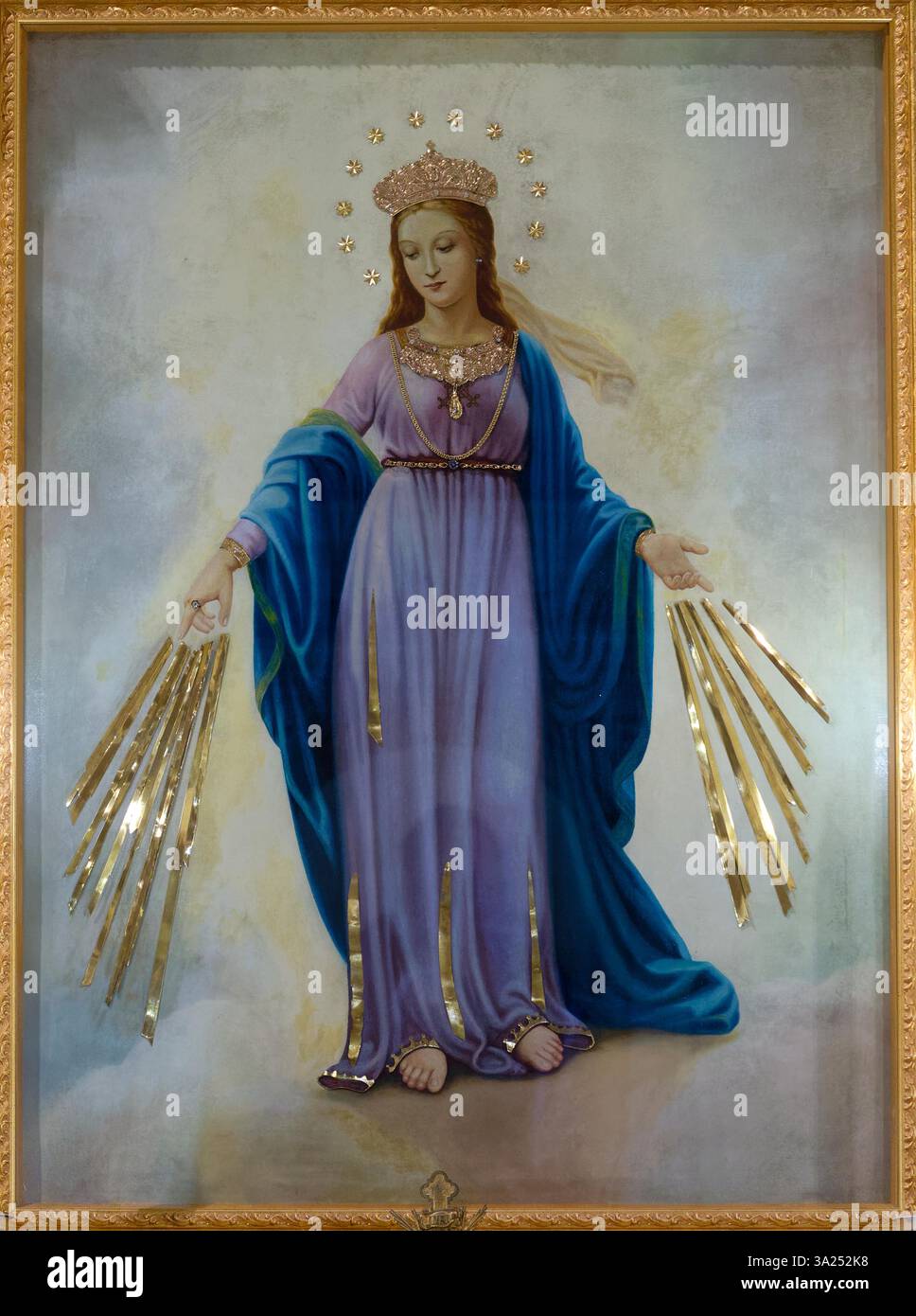 Pizzo, ITALY - 10-31-2024: Painting (19th century) of The Virgin Mary ...