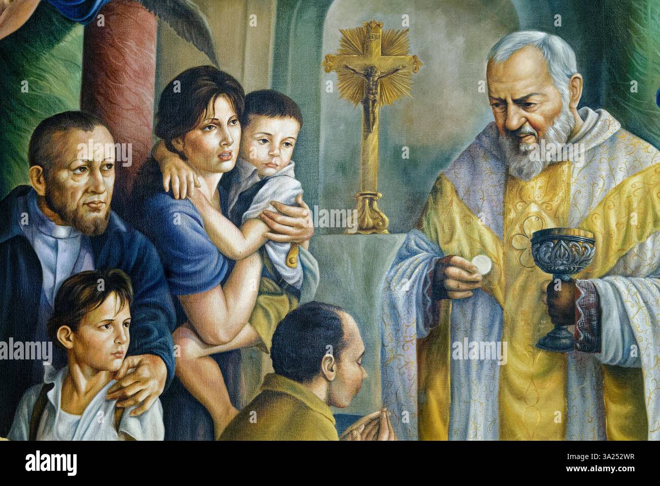 Torre del Greco, ITALY - 11-03-2024: Painting (20th century) of Saint ...