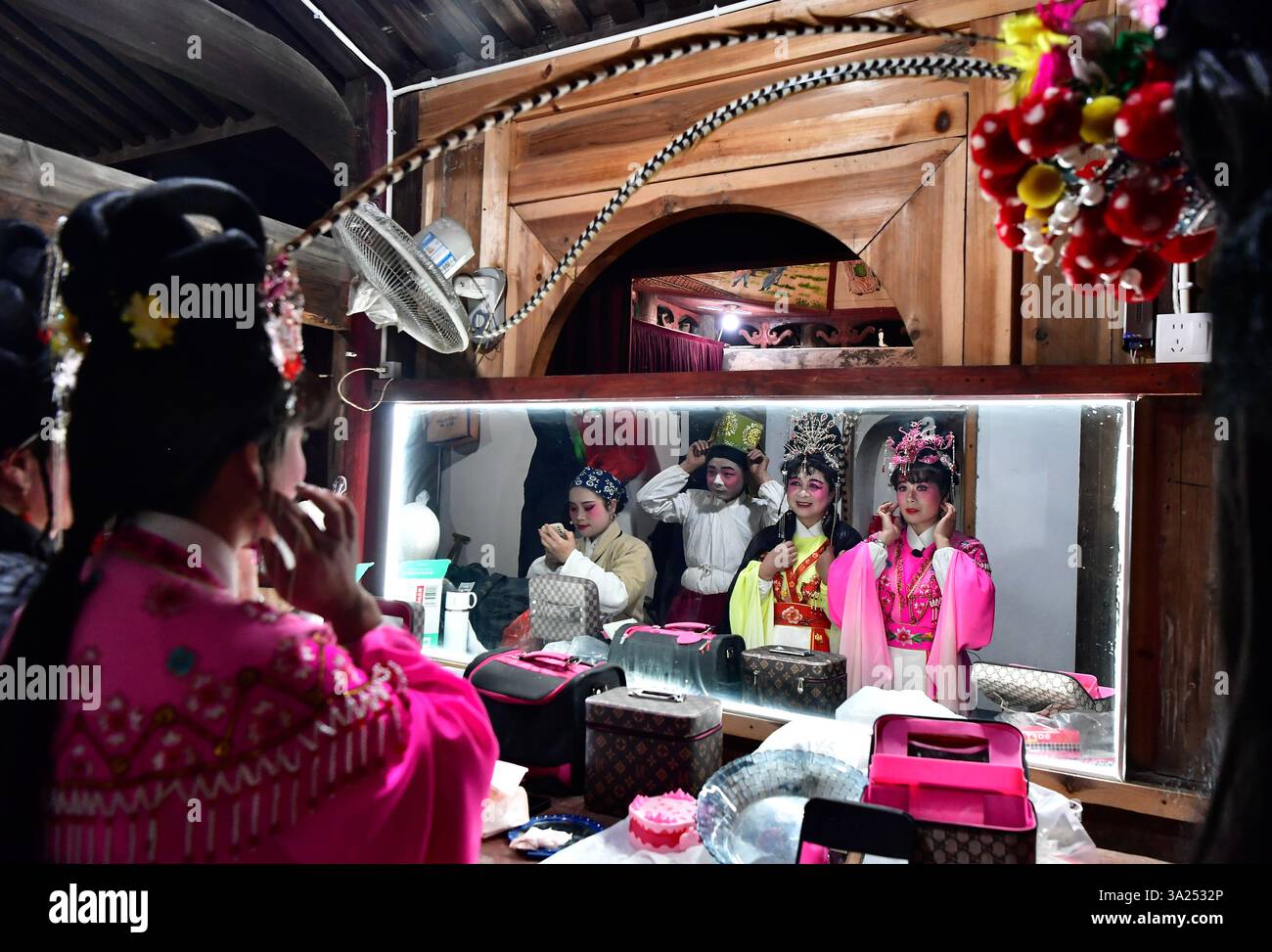 Nanping,China.8th March 2025. Actors from Yangyuan Township Siping ...