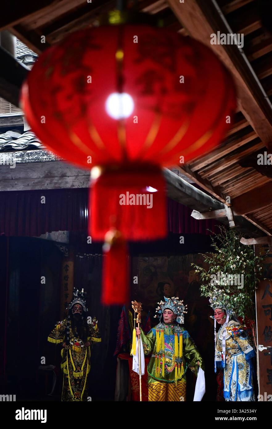 Nanping,China.8th March 2025. Actors from Yangyuan Township Siping ...