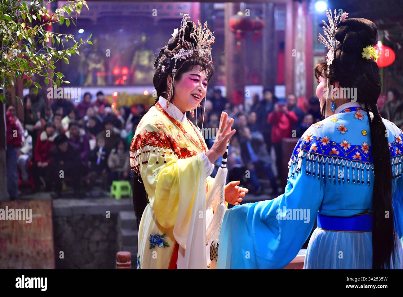 Nanping,China.8th March 2025. Actors from Yangyuan Township Siping ...