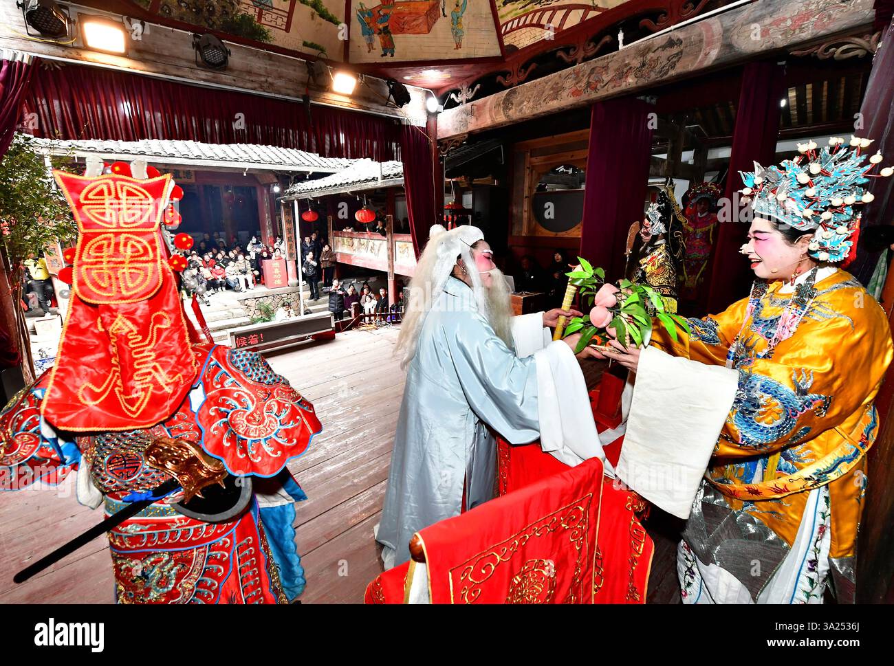 Nanping,China.8th March 2025. Actors from Yangyuan Township Siping ...
