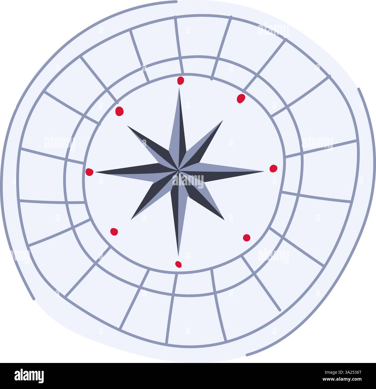 sea nautical compass cartoon vector illustration Stock Vector Image ...