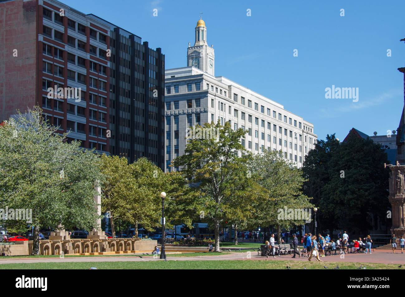 Modern office tower buildings in Boyston street, Boston, Massachusetts ...