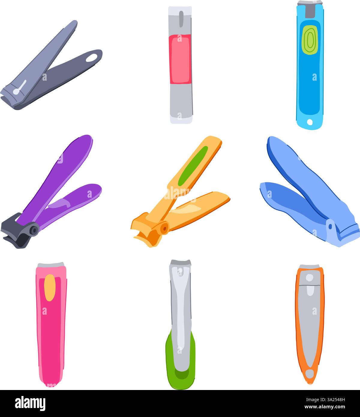 nail clippers set cartoon vector illustration Stock Vector Image & Art ...