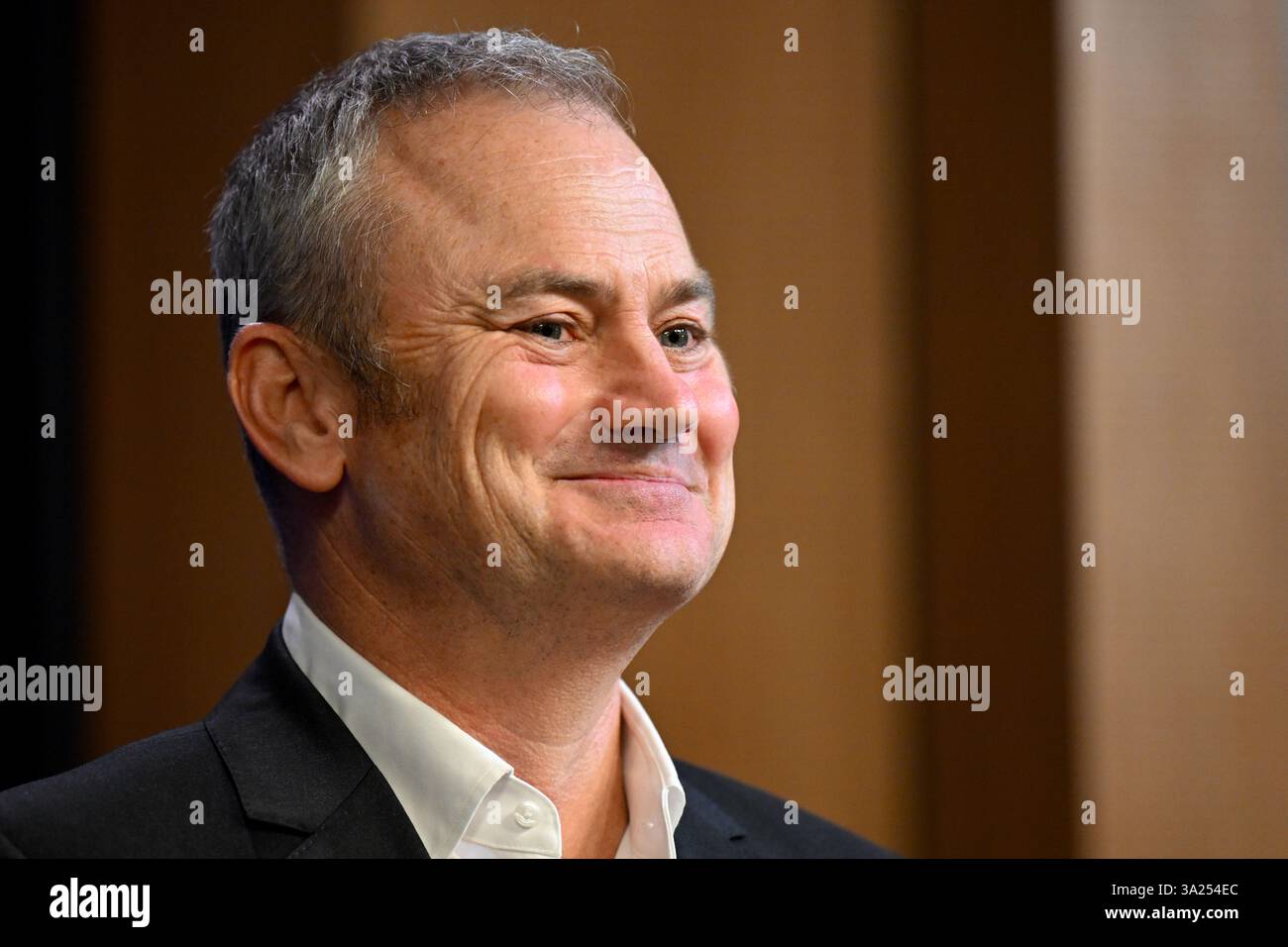 Founder of Climate 200 Simon Holmes à Court prepares to address the ...