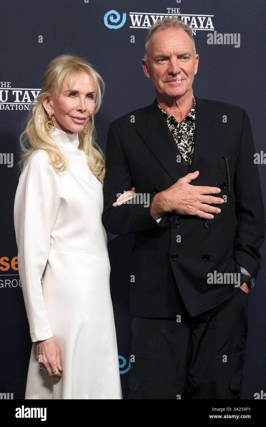 New York, NY, USA. 11th Mar, 2025. Trudie Styler and Sting at the 2025 ...