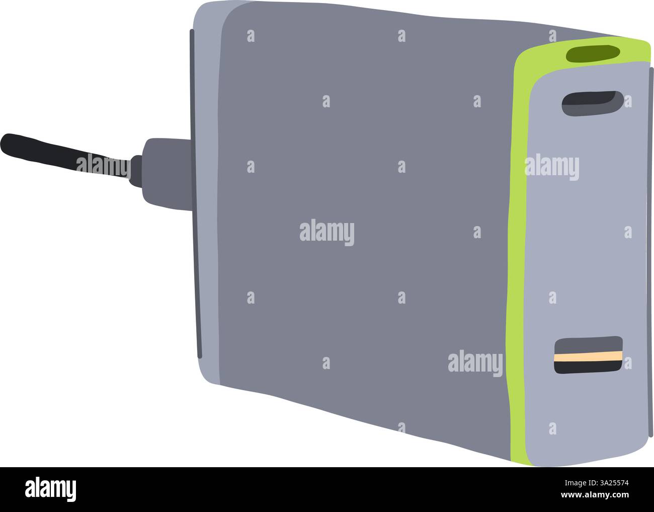 usb multi device charging station cartoon vector illustration Stock ...
