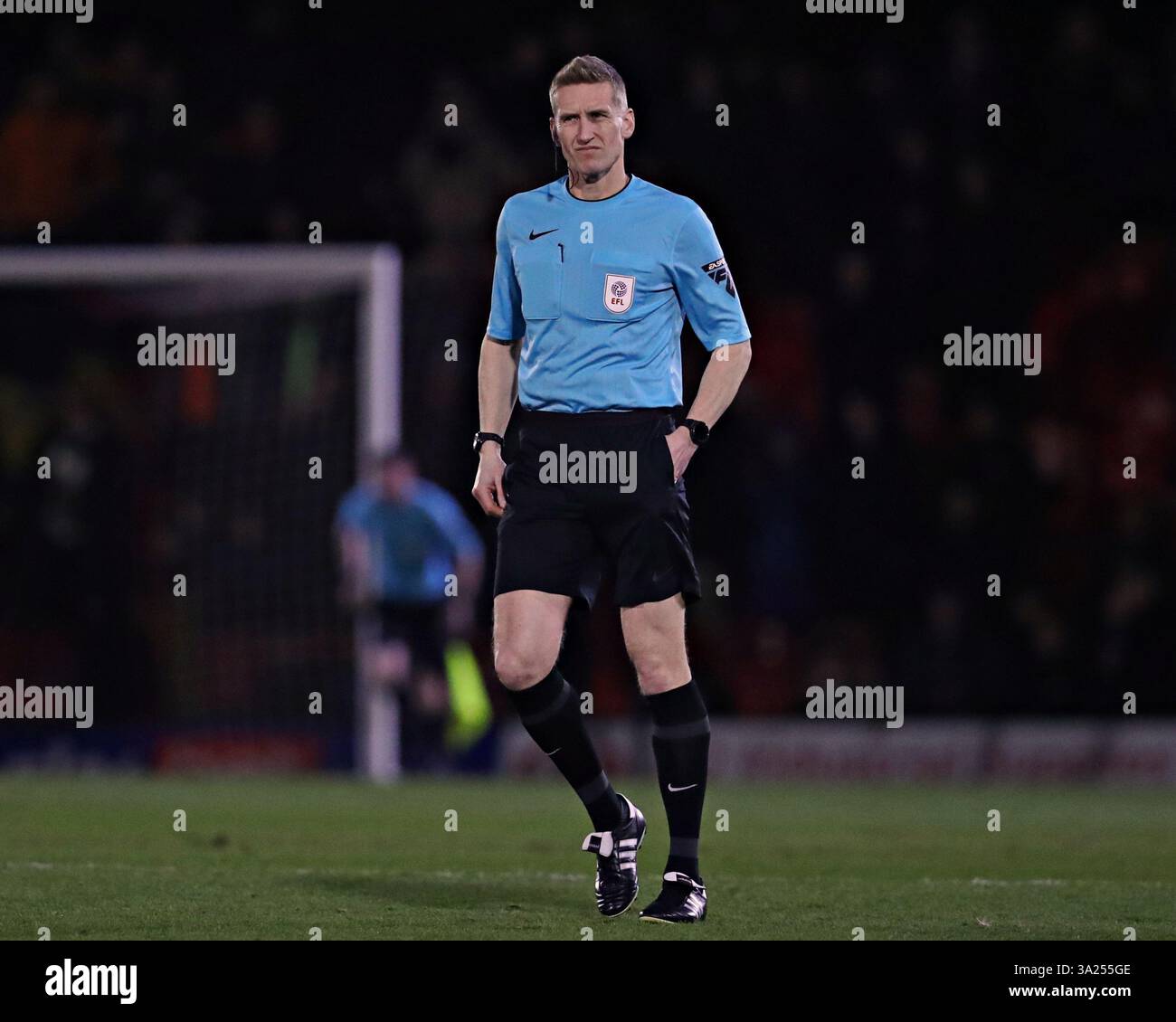 Referee Scott Oldham before the Sky Bet League 2 match Grimsby Town vs ...