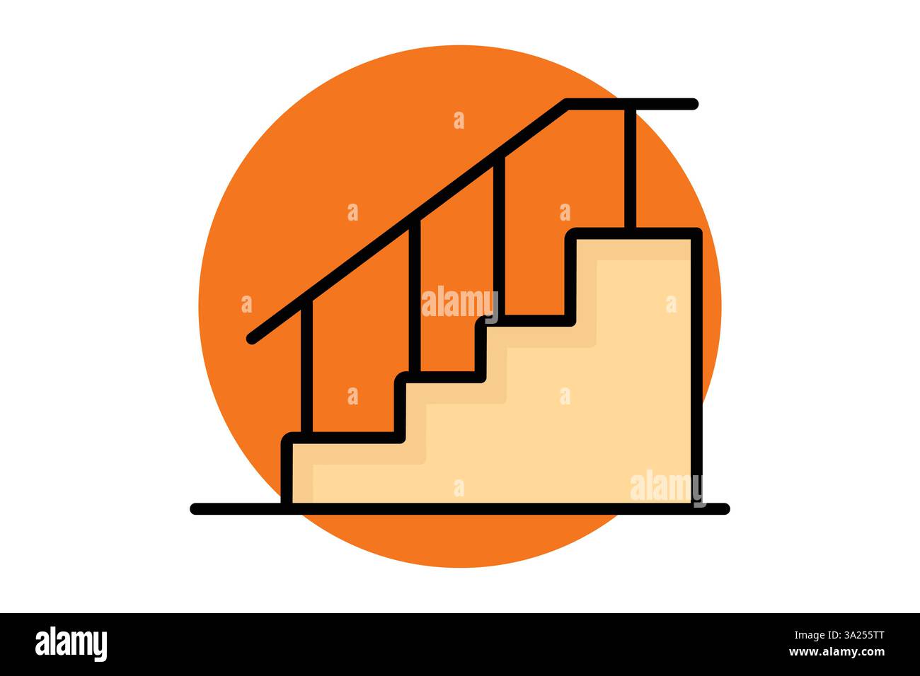 Stair icon. colored outline icon style. icon related to furniture ...