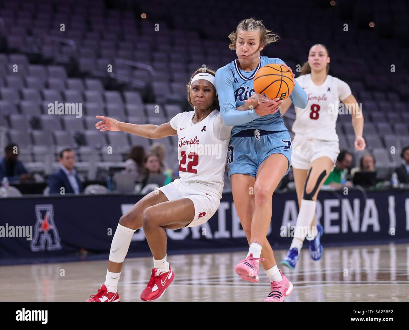 March 11, 2025, Fort Worth, Texas, USA: Riceâ€™s EMILY KLACZEK (2 ...