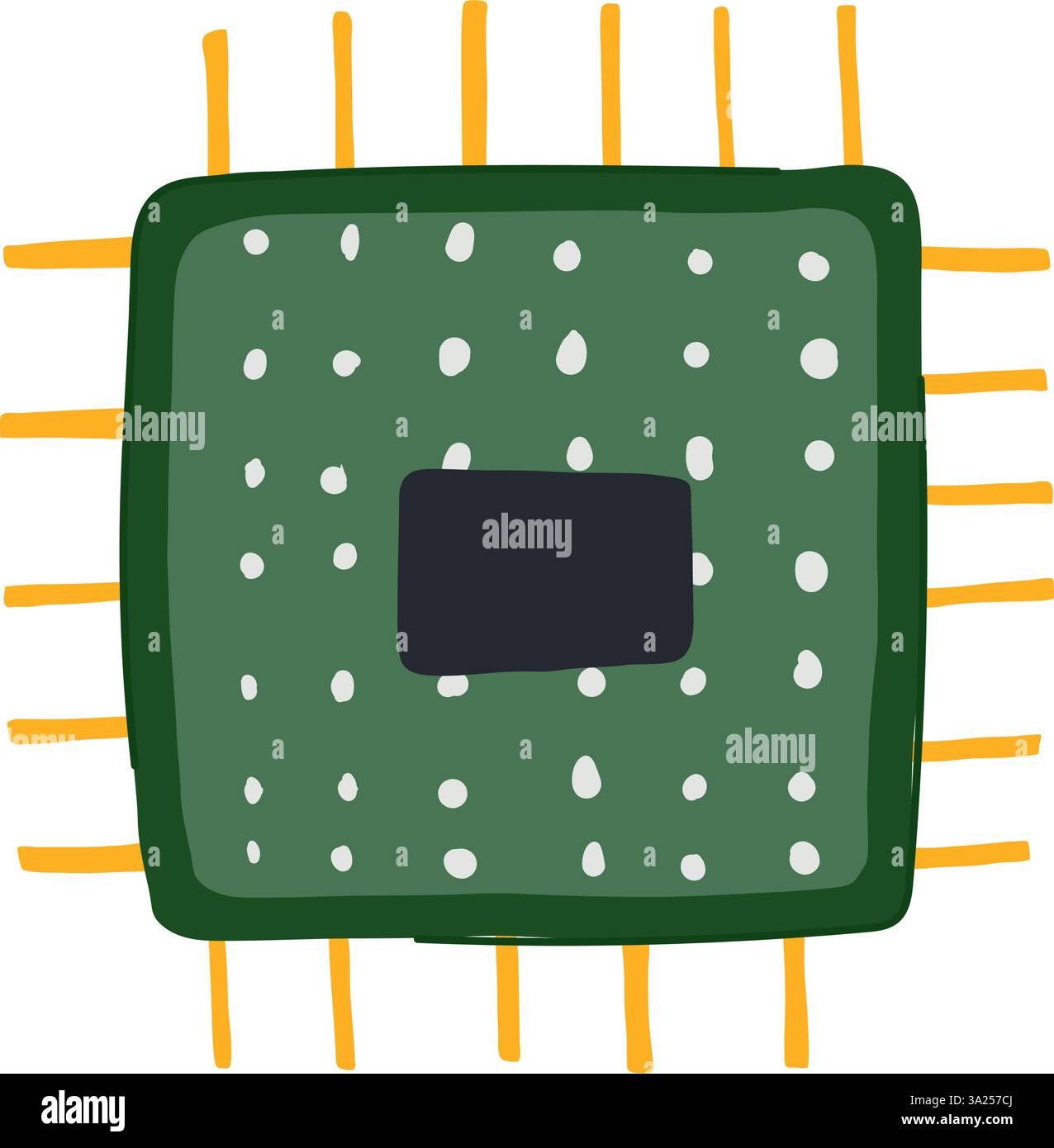 silintegrated microchip cartoon vector illustration Stock Vector Image & Art - Alamy