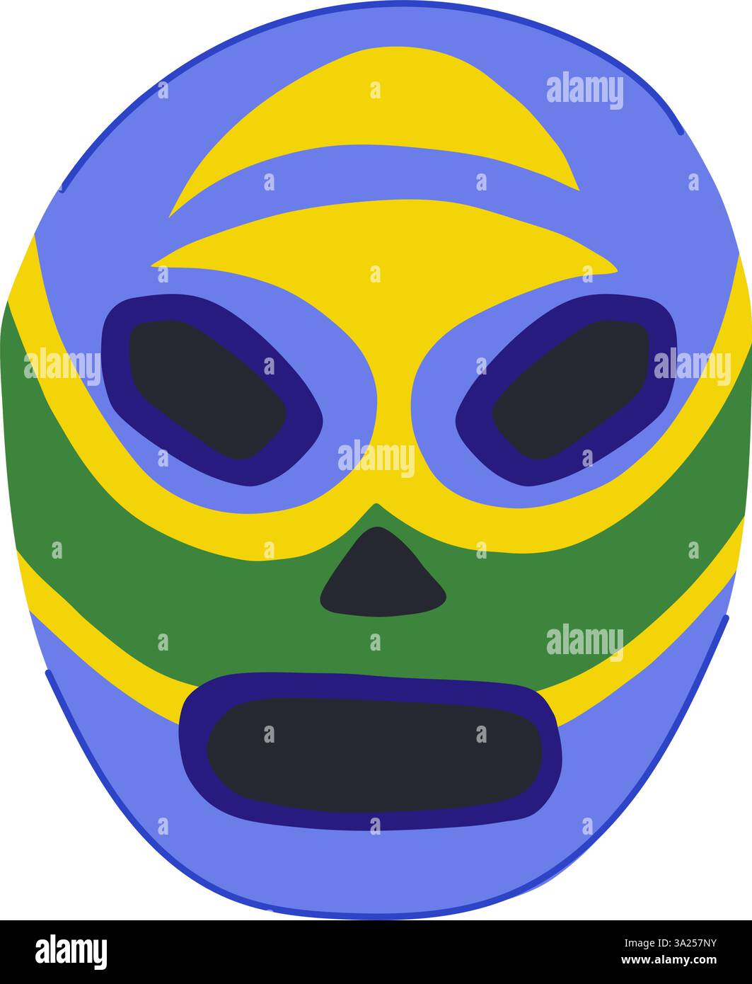 identity mexican luchador mask cartoon vector illustration Stock Vector ...