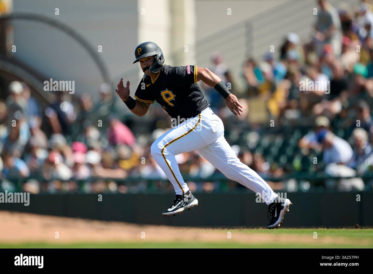 Pittsburgh Pirates Nick Gonzalez (39) steals second base during an MLB ...