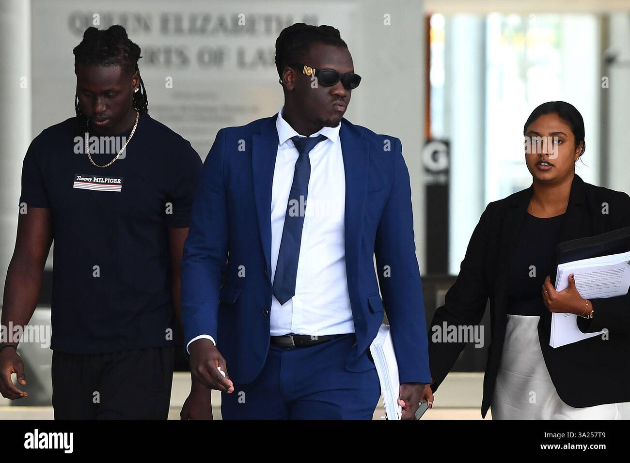 Brisbane, Australia. 12th Mar, 2025. Yohana Wal Wal (middle) leaves the ...