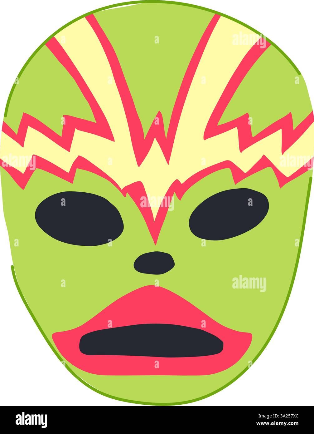 iconic mexican luchador mask cartoon vector illustration Stock Vector ...