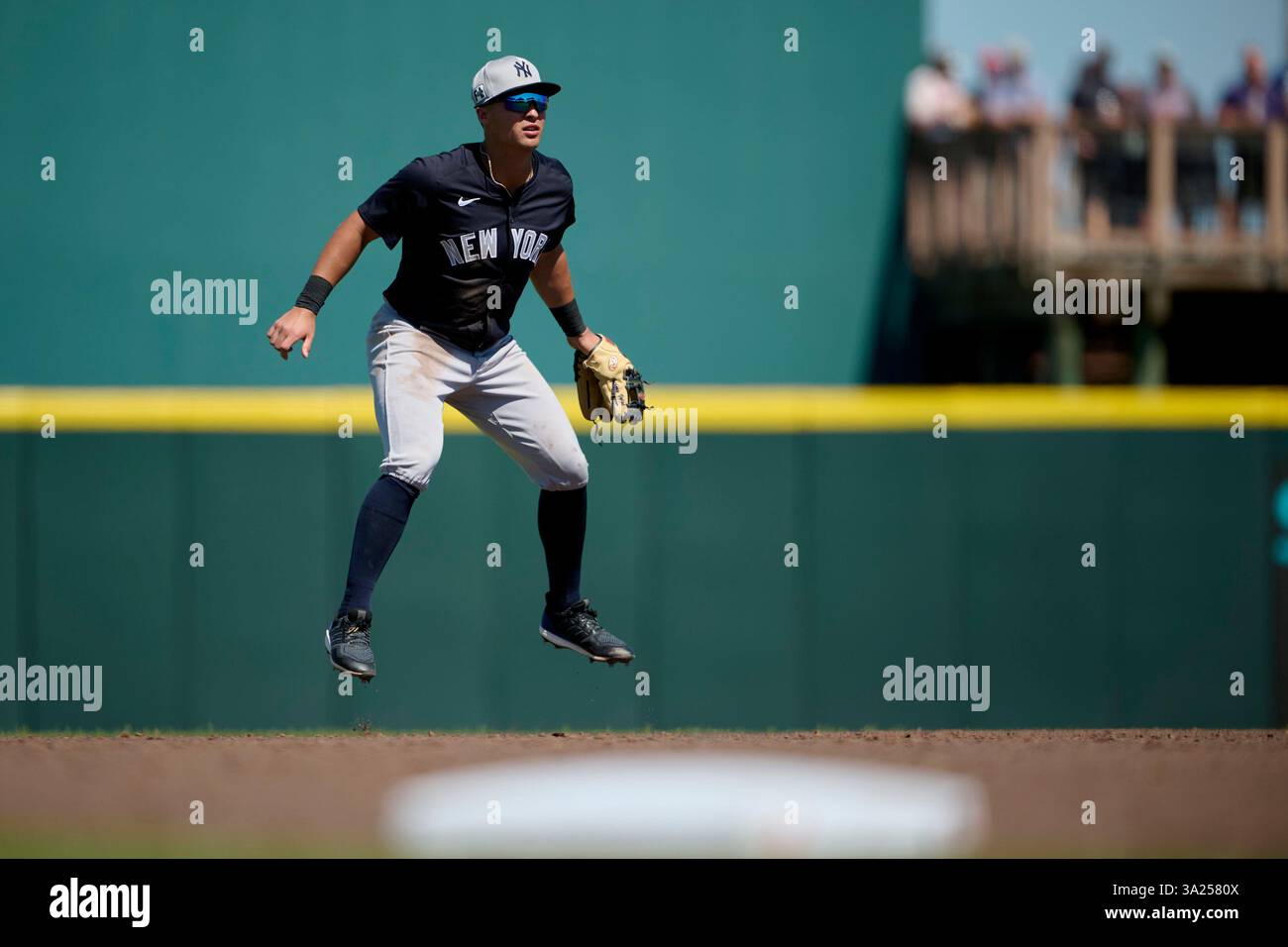 New York Yankees shortstop Anthony Volpe (11) during an MLB Spring ...