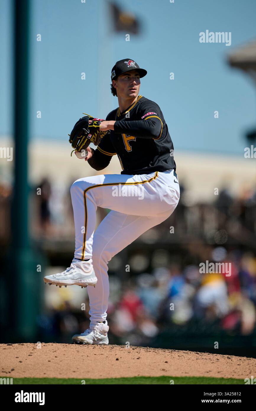 Pittsburgh Pirates pitcher Kyle Nicolas (66) during an MLB Spring ...