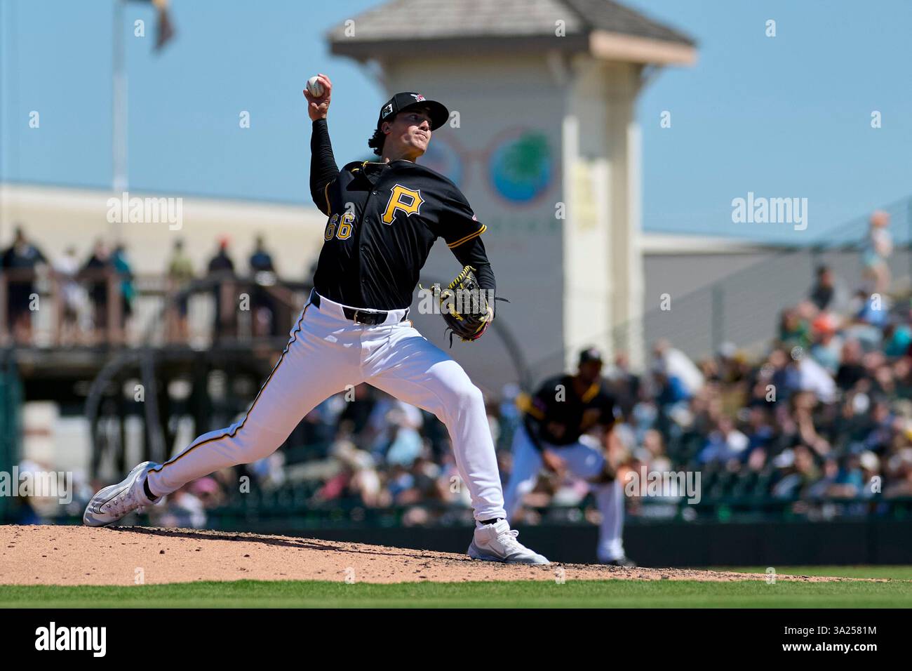 Pittsburgh Pirates pitcher Kyle Nicolas (66) during an MLB Spring ...
