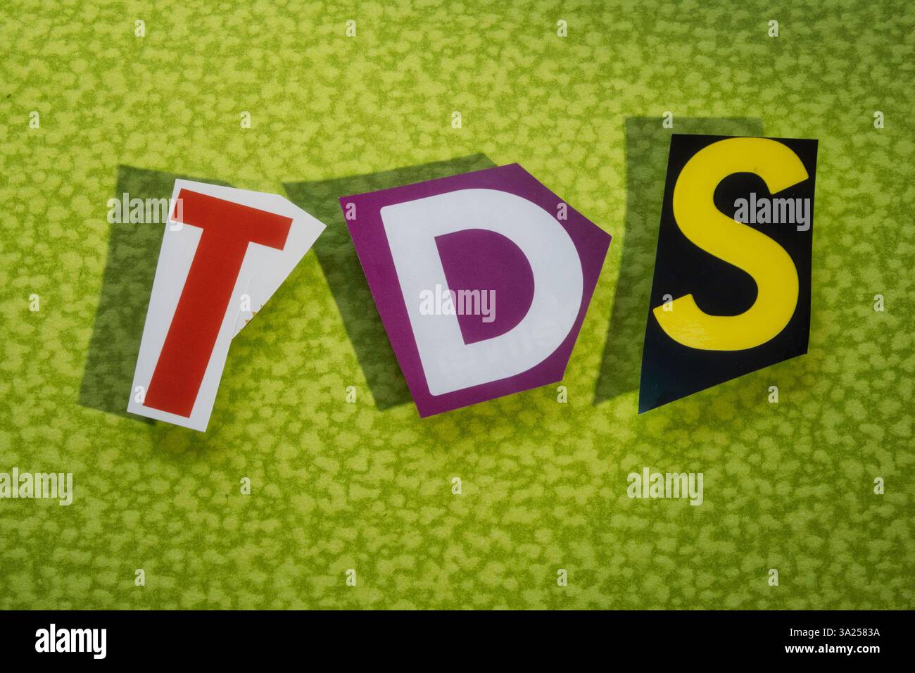 TDS "Trump Derangement Syndrome" using cut-out paper letters in the ...