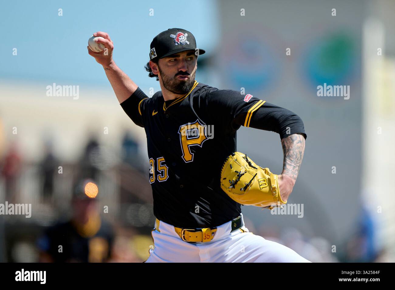Pittsburgh Pirates pitcher Colin Holderman (35) during an MLB Spring ...