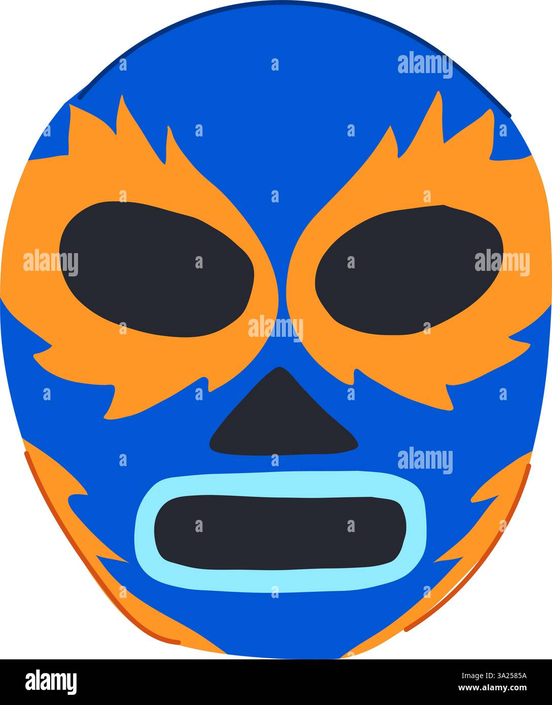 colorful mexican luchador mask cartoon vector illustration Stock Vector ...