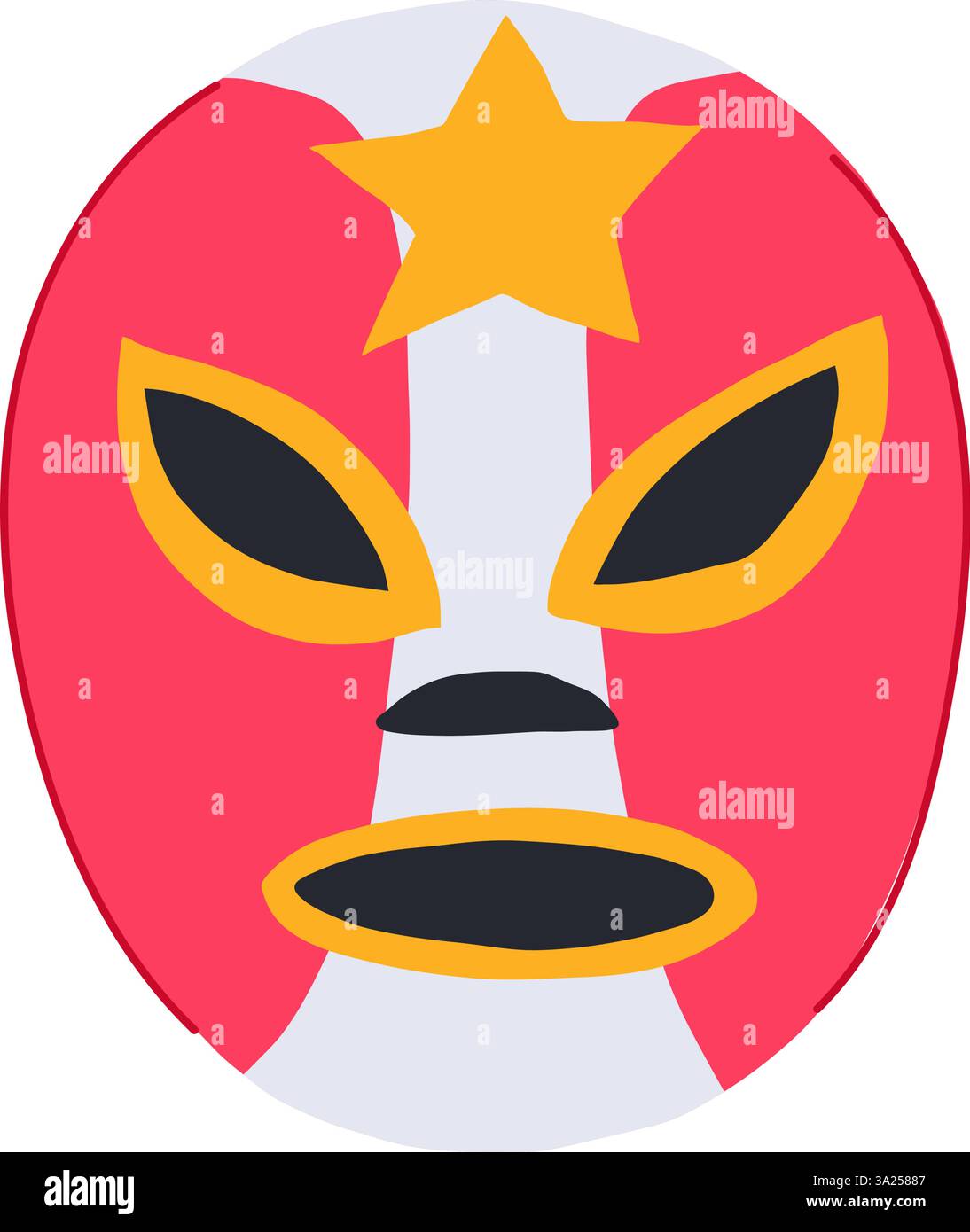 lucha mexican luchador mask cartoon vector illustration Stock Vector ...