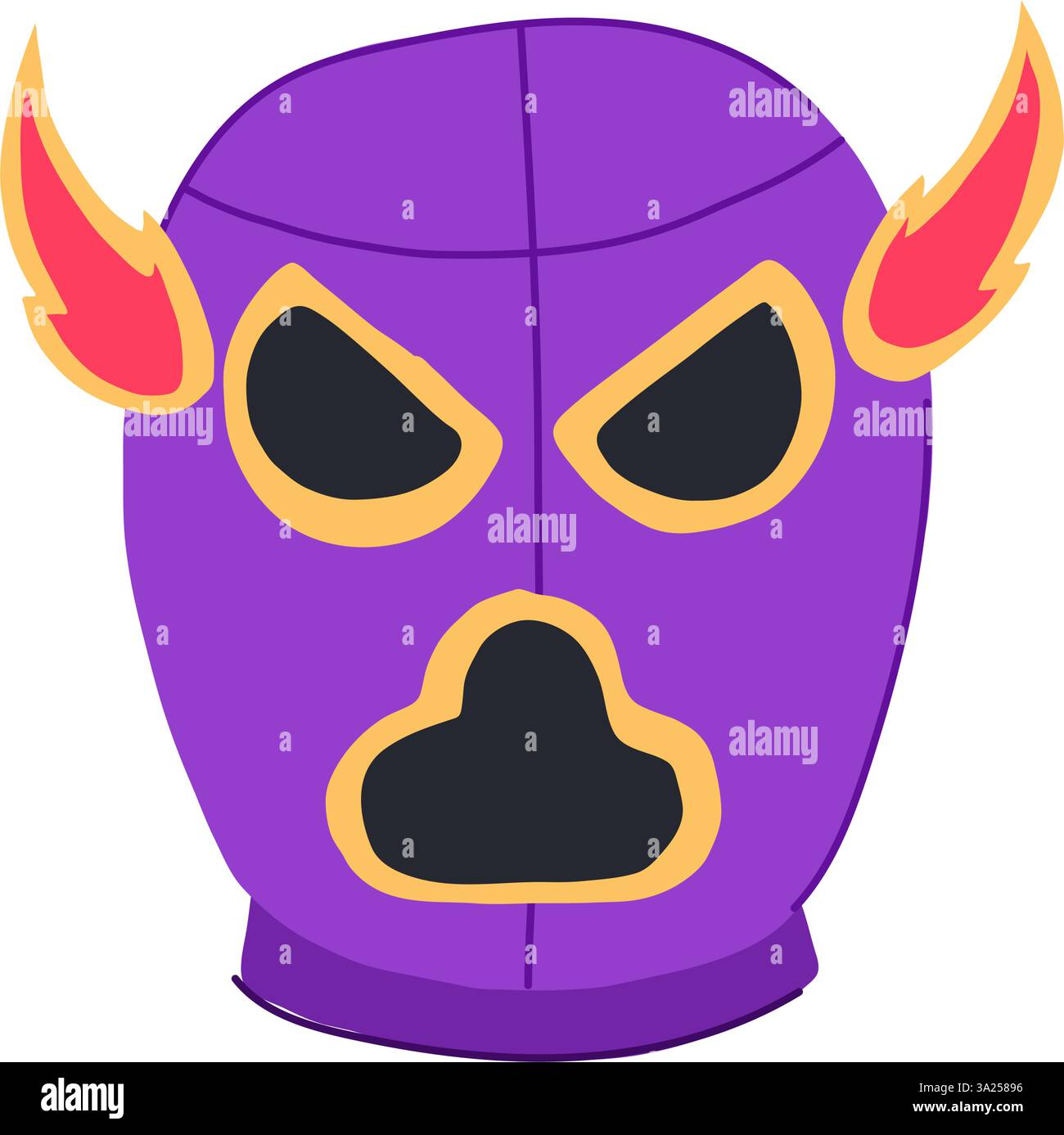 tradition mexican luchador mask cartoon vector illustration Stock ...