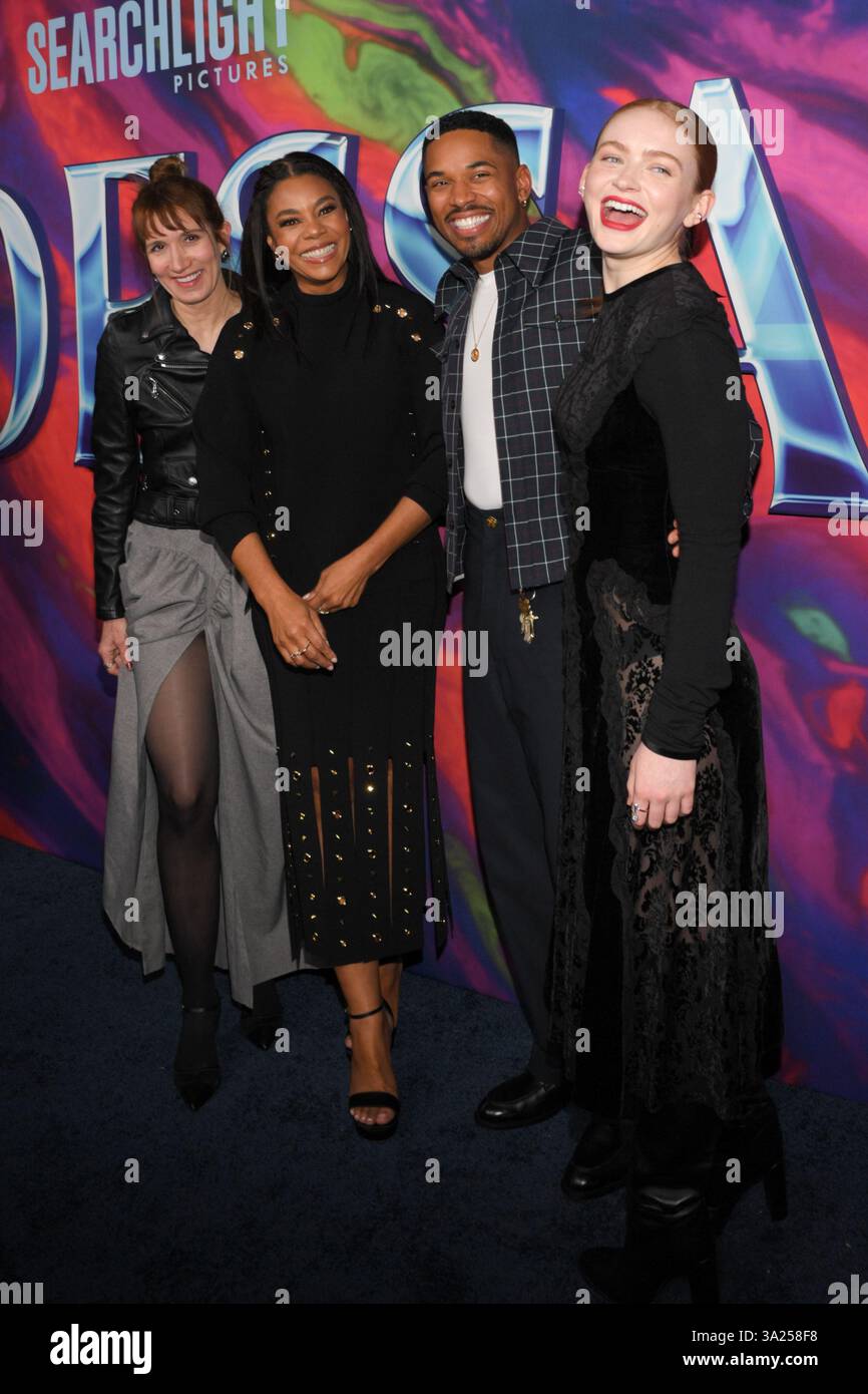 New York, USA. 11th Mar, 2025. (L-R) Bree Elrod, Regina Hall, Kelvin Harrison Jr. and Sadie Sink ...