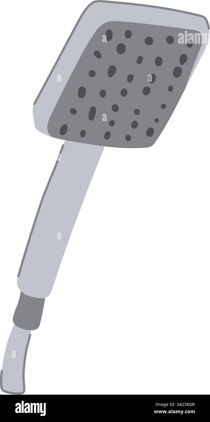 reduce low flow showerhead cartoon vector illustration Stock Vector ...