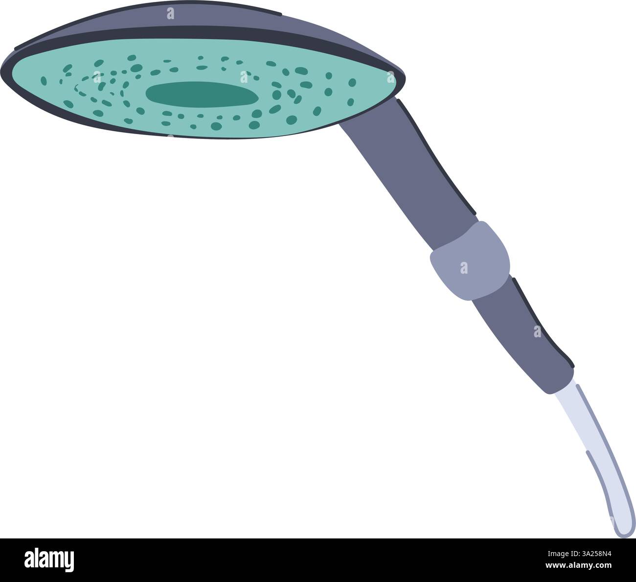 friendly low flow showerhead cartoon vector illustration Stock Vector ...