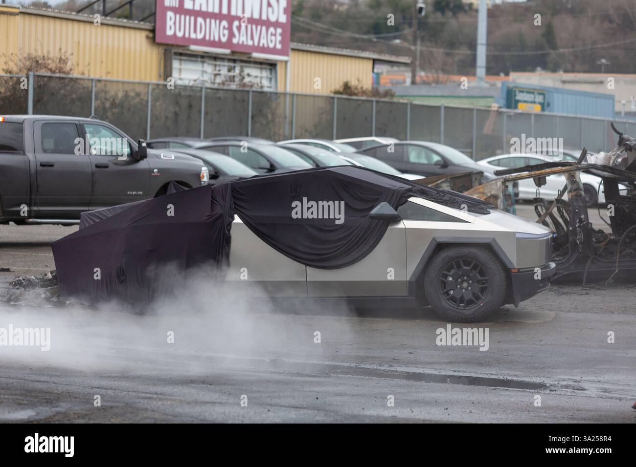 Seattle, Washington, USA. 11th March 2025. Members of a maintenance ...