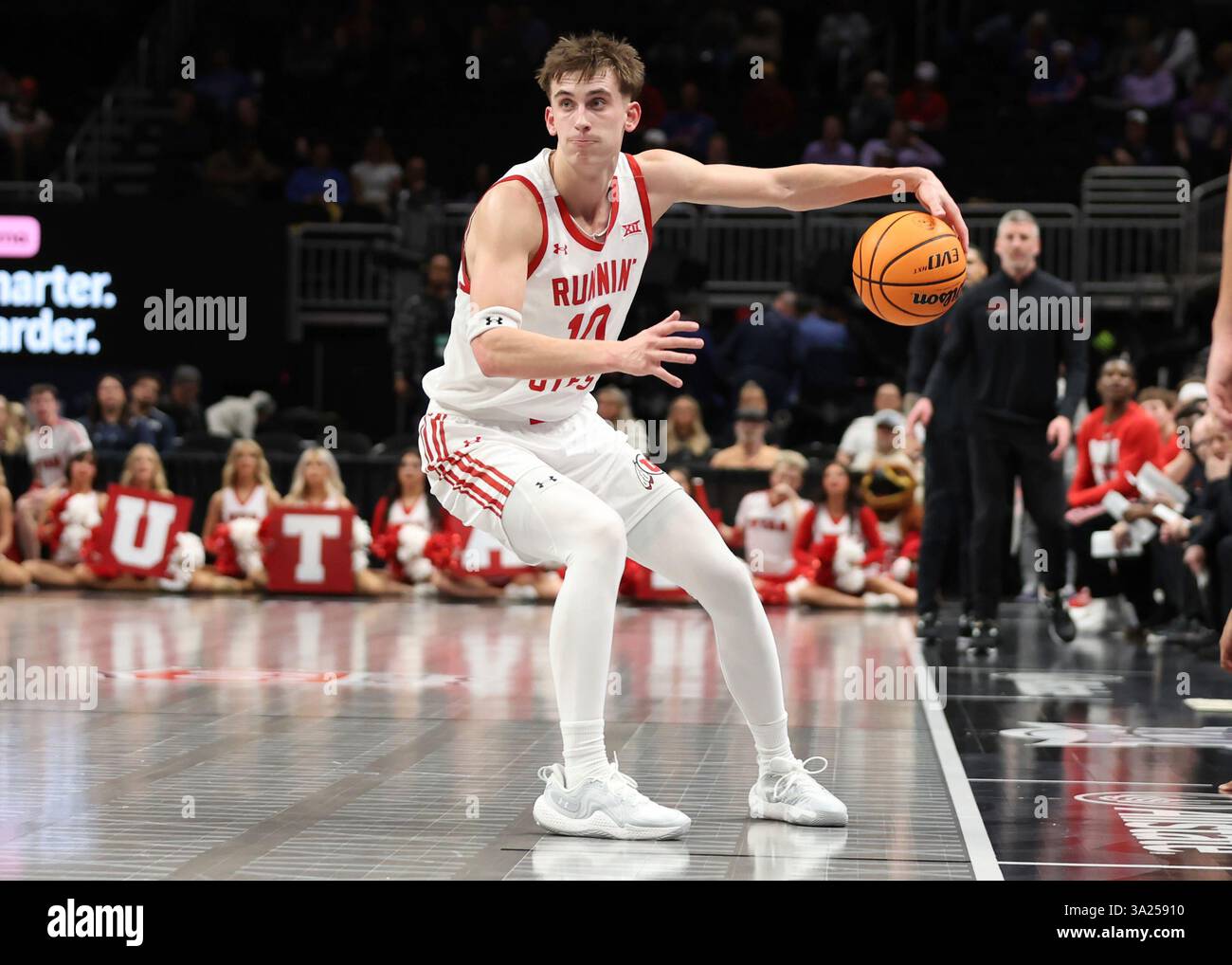 KANSAS CITY, MO - MARCH 11: Utah Utes forward Jake Wahlin (10) saves a ...