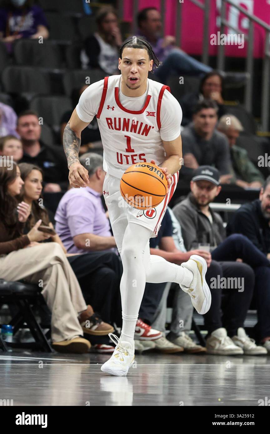 KANSAS CITY, MO - MARCH 11: Utah Utes guard Miro Little (1) with the ...