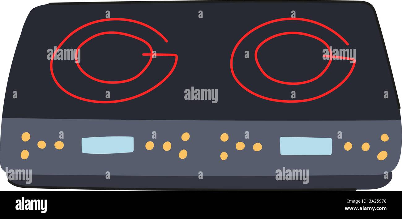 cookware introduction cooktop cartoon vector illustration Stock Vector ...