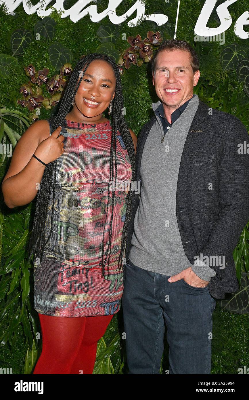 Zuri Marley and Adam Stewart, Executive Chirman, Sandals Resort attend ...